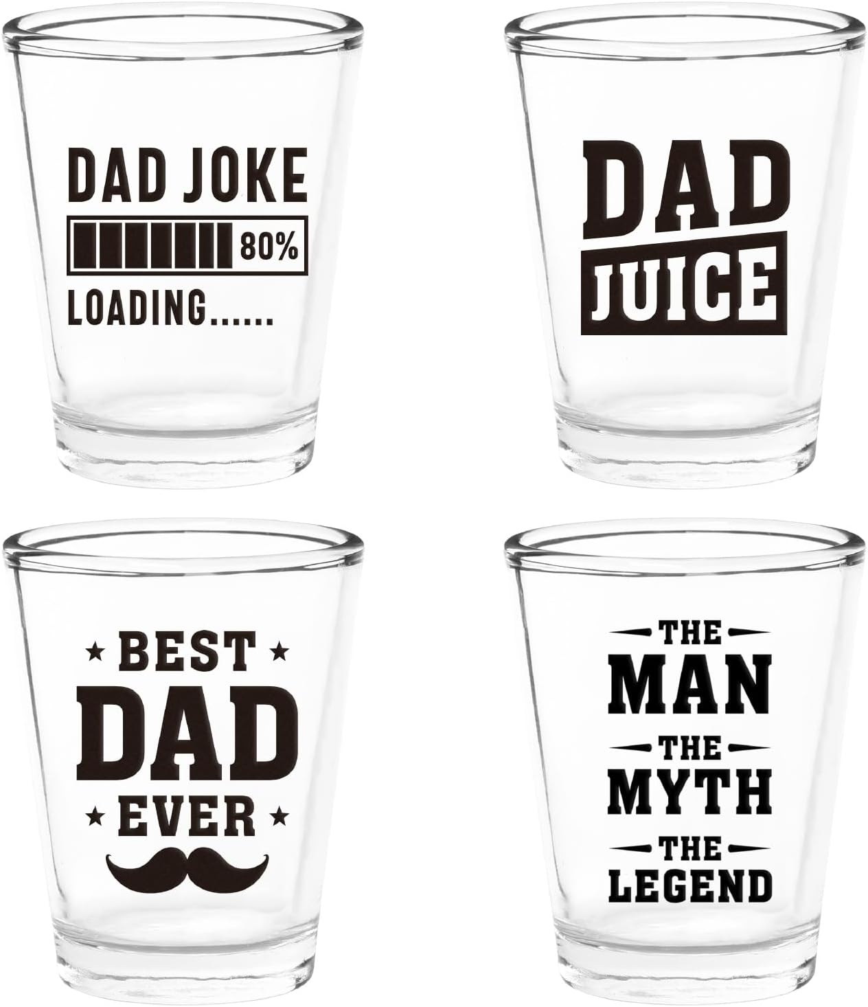 Amazon.com | Arsemica Birthday Gift for Dad, Funny Shot Glasses for ...