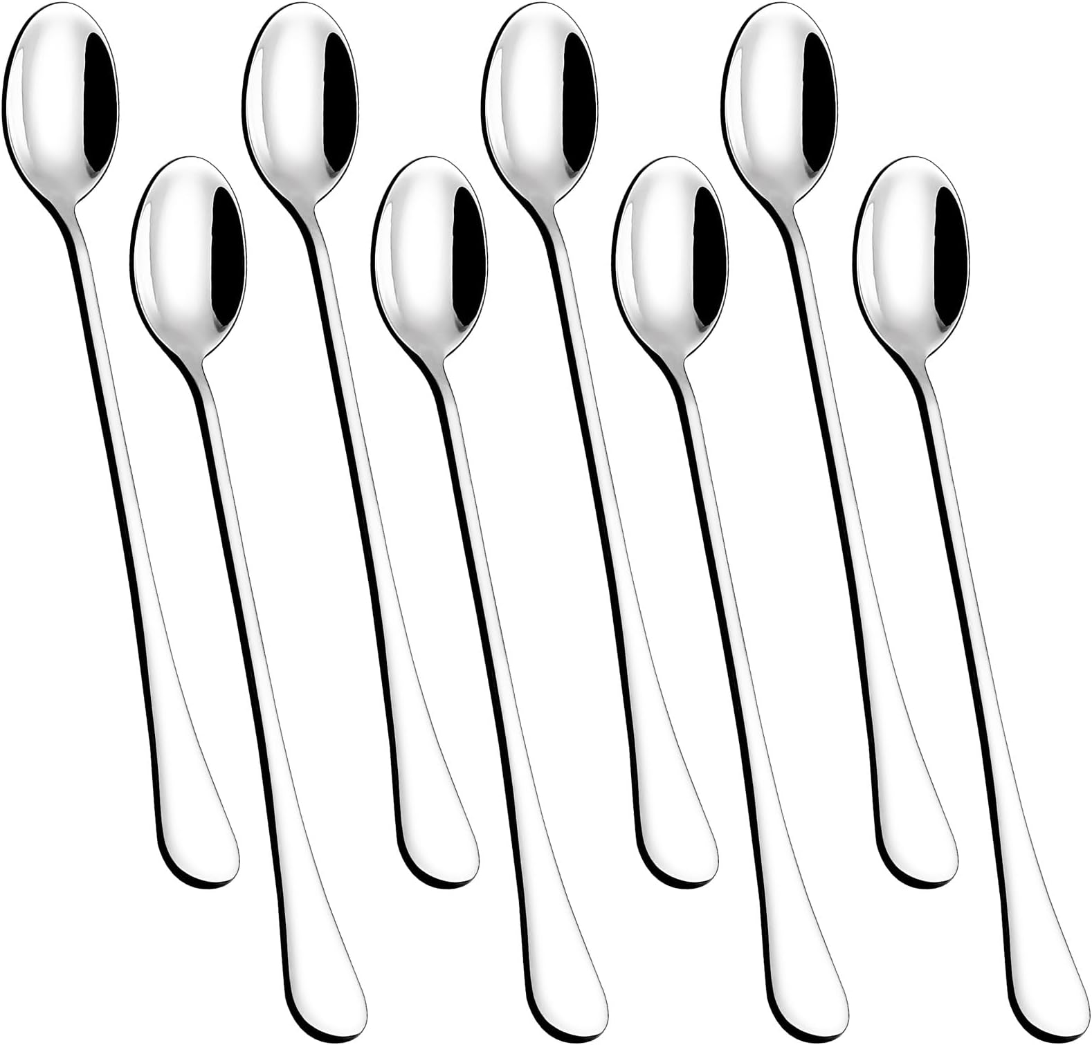 Amazon.com: Long Handle Teaspoon Ice Tea Spoons Long Stainless Steel ...