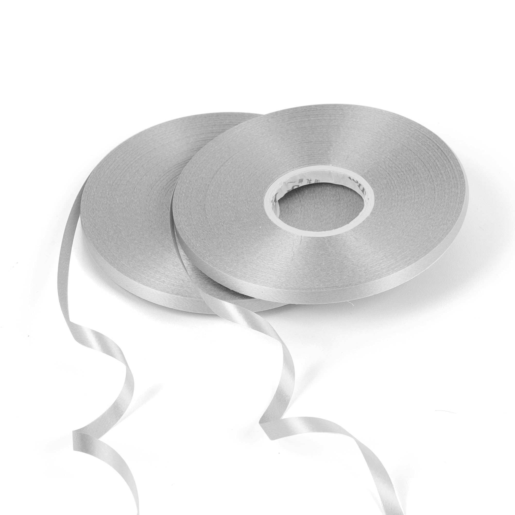 50m x 2 Rolls Silver Grey Ribbon for Balloons Curling Ribbon Balloons ...