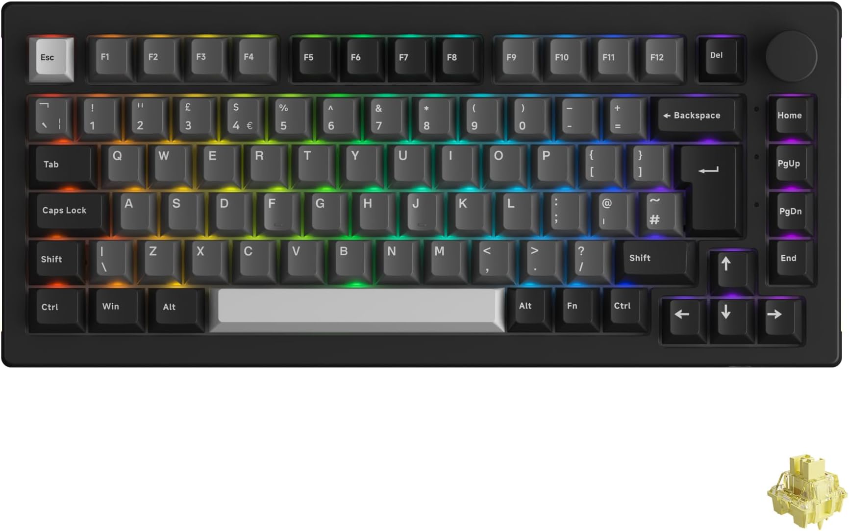 Akko 5075B Plus Mechanical Gaming Keyboard ISO-UK Multi Modes BT5.0/2 ...
