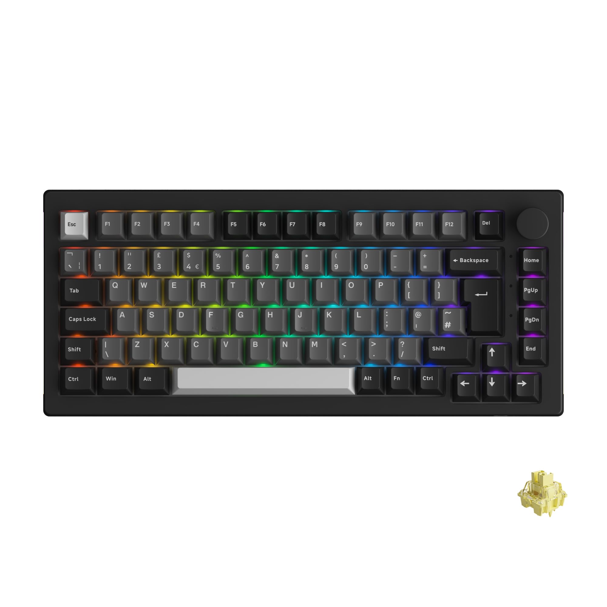 Akko5075b Plus Mechanical Gaming Keyboard Iso Uk Multi Modes Bt5 ...