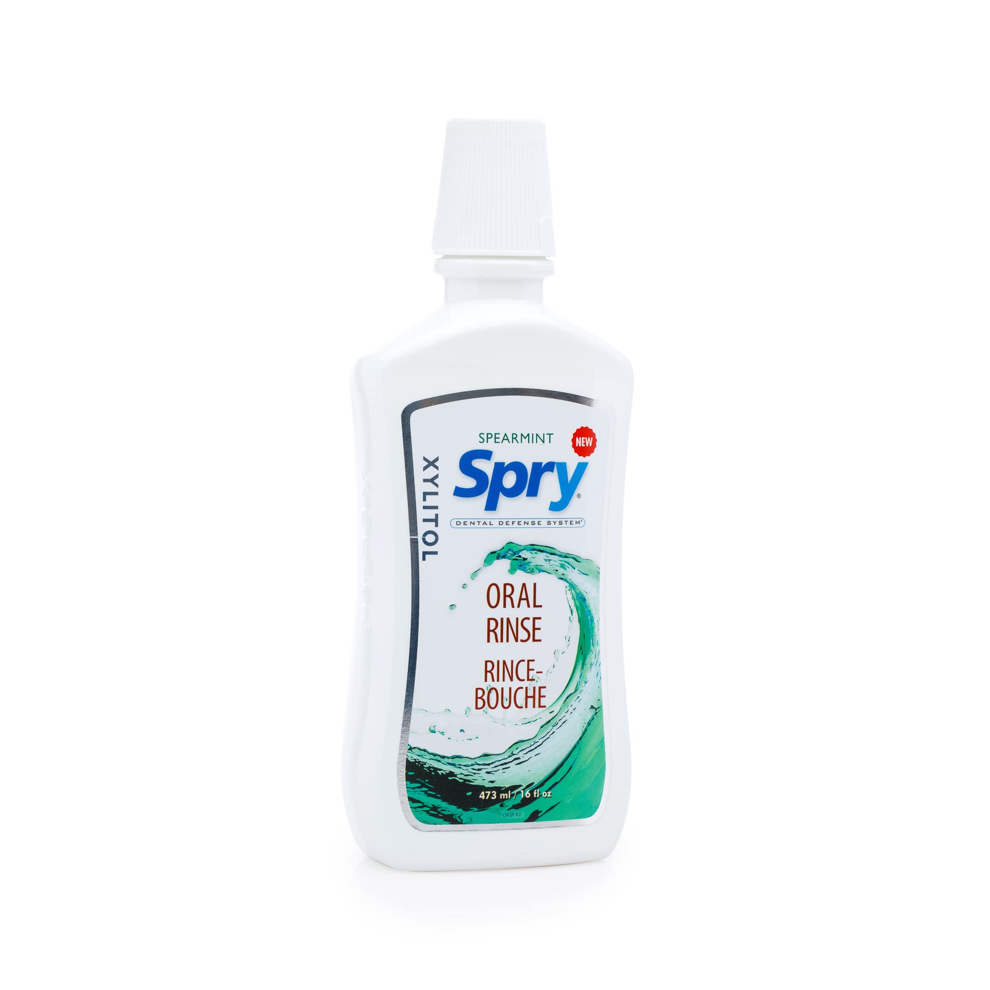 Spry Xylitol Mouthwash, Xylitol Oral Rinse, Spearmint - 473 ml, 16 fl ...