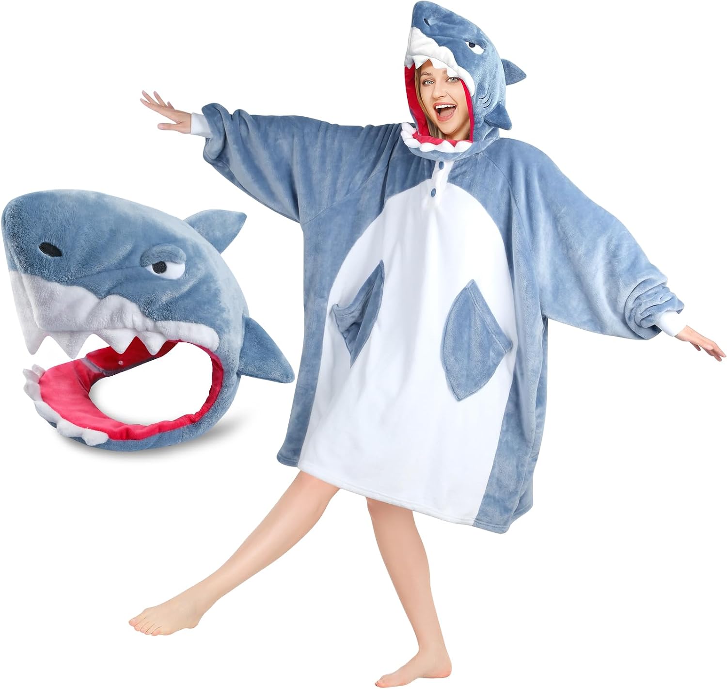 Amazon.com: Shark Blanket Hoodie for Adults, Oversized Hoodie for Women ...