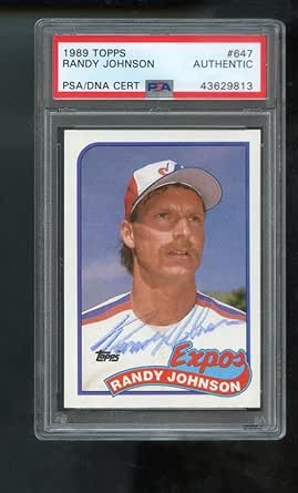 Amazon.com: 1989 Topps #647 Randy Johnson ROOKIE RC AUTO SIGNED ...
