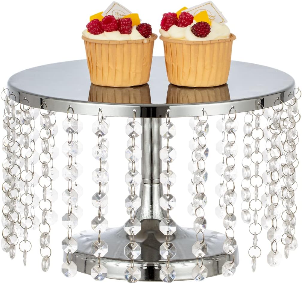 Amazon.com: PYQTH 3 PCS Crystal Cake Stand Round Cake Stand with ...