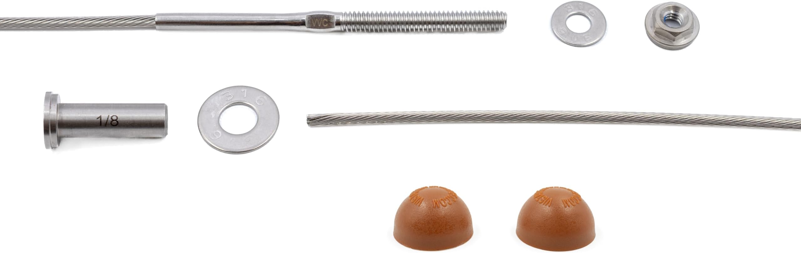 Amazon.com: VistaView CableTec - Brushed Stainless Steel Dome End Caps ...