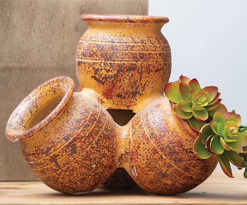 Amazon.com: BLACK FOREST DECOR Adobe Clay Sticky Pots – Rust ...