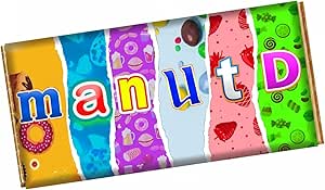 Man UTD Football Club Team Chocolate Bar Wrapper Novelty Gift Present ...