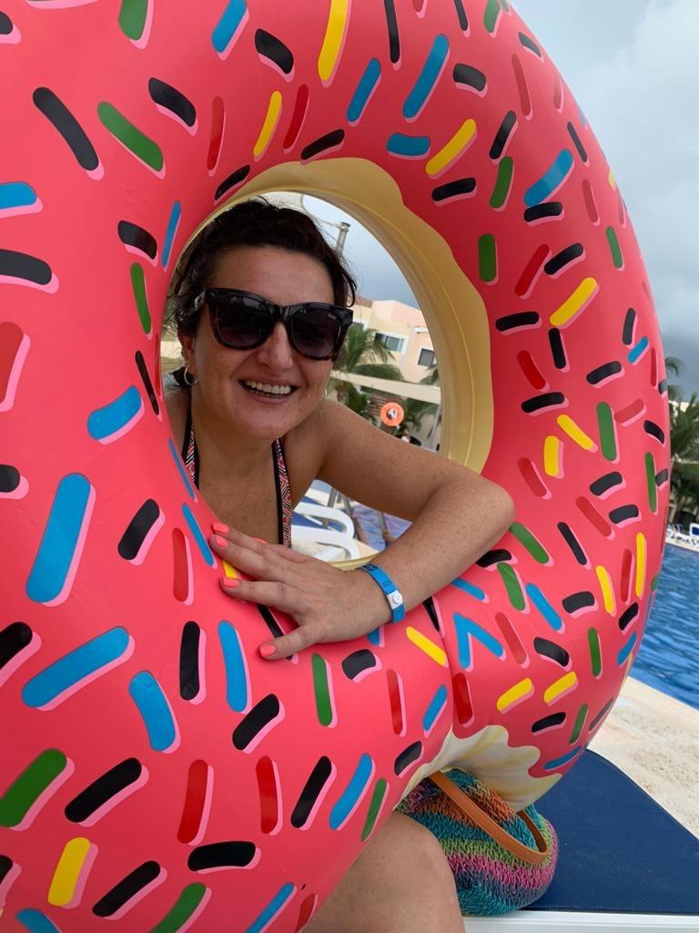 Amazon.com: Inflatables Giant Pool Float Donut - Strawberry : Toys & Games