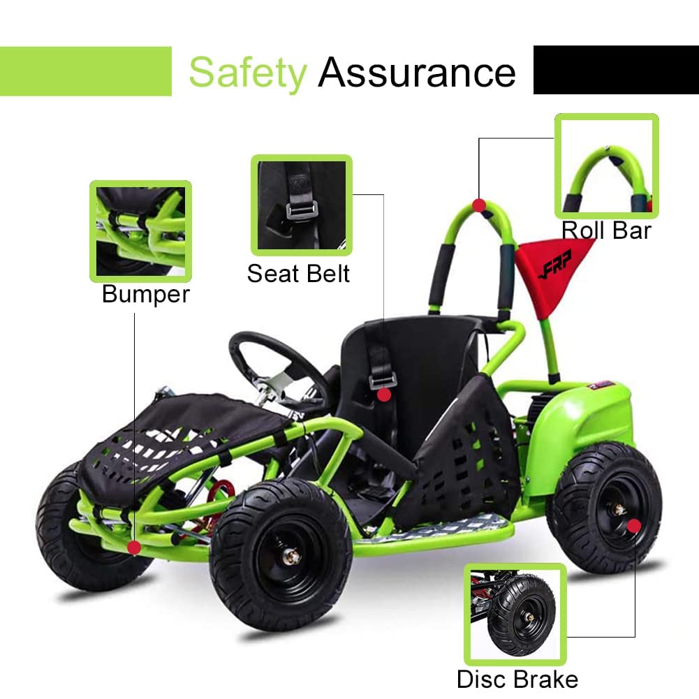 FRP Baja-X 48V 1000W Brushless Electric Go Kart, 3-Speed Setting Go ...