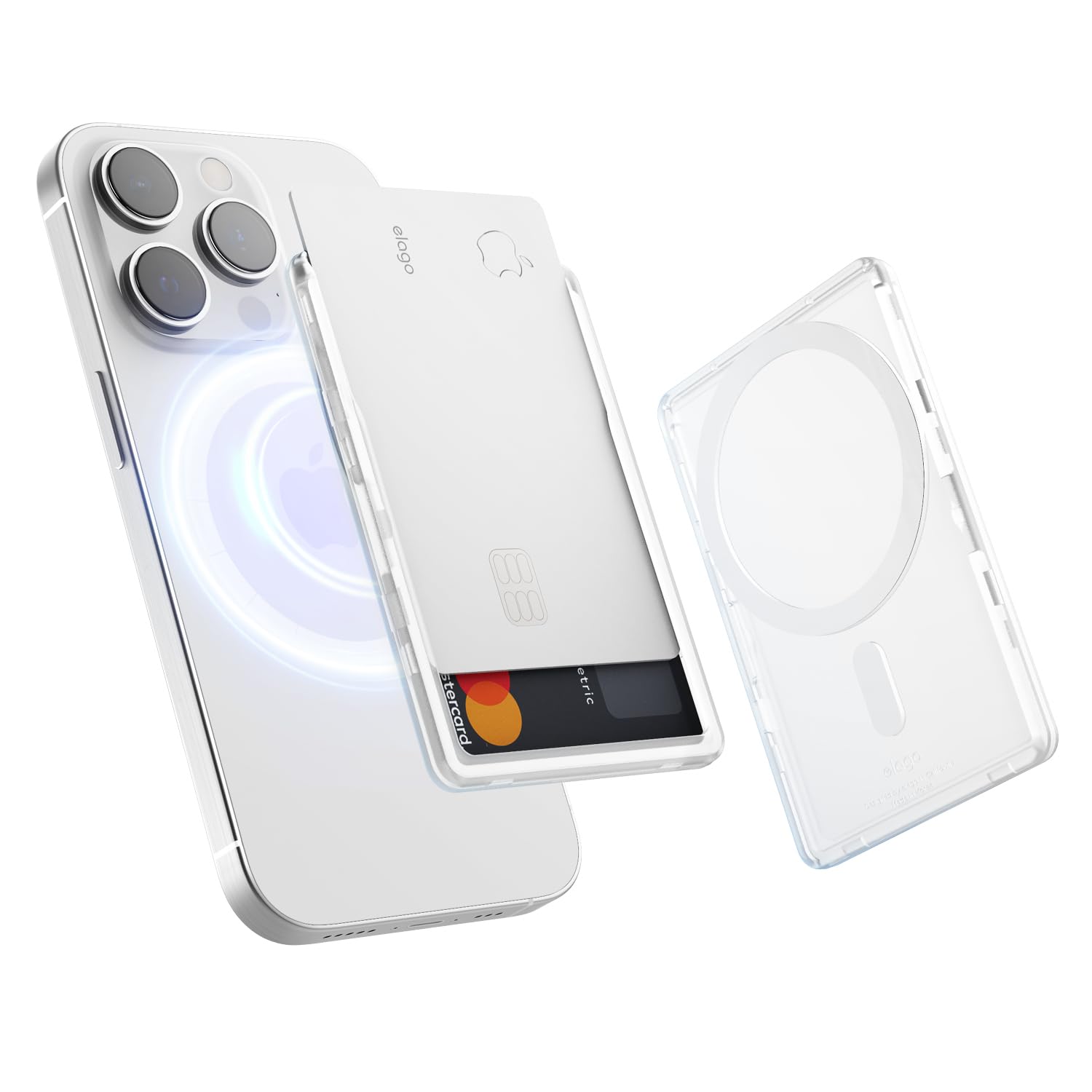 Amazon.com: elago Clear Magnetic Slider Card Holder Compatible with ...
