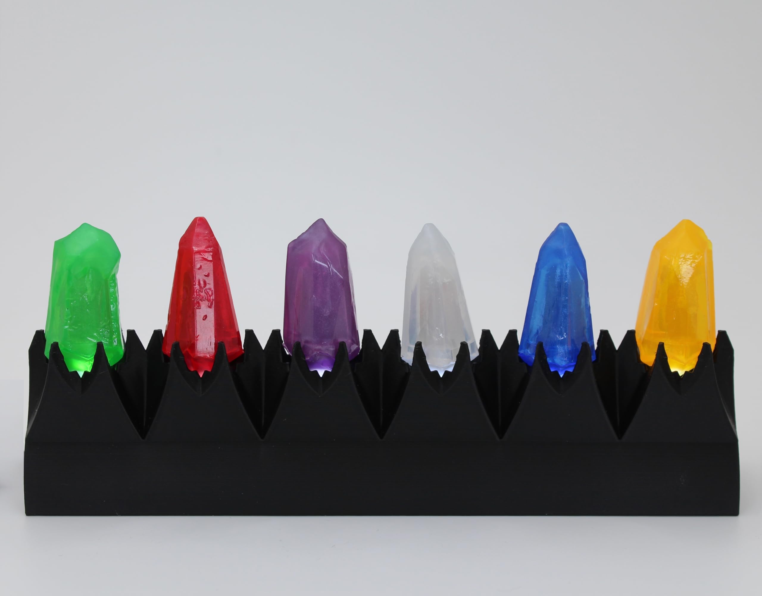 Amazon.com: Kyber Crystal Holder Display Stand, Silver or Black 6 Slots ...