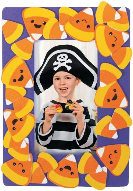 Amazon.com: Fun Express Halloween Candy Corn Picture Frame Magnet Foam ...
