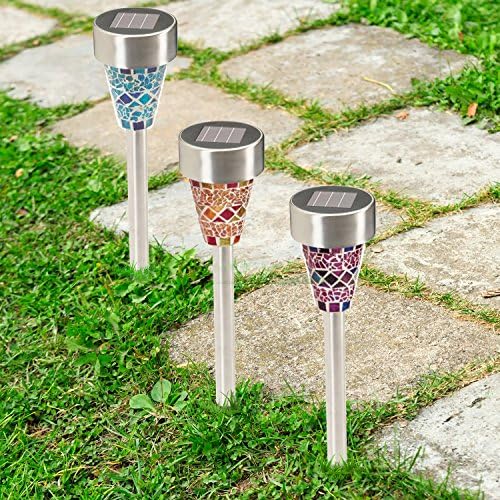 Rossesay 4 Pack 44'' Solar Powered Driveway Markers Reflective Driveway ...