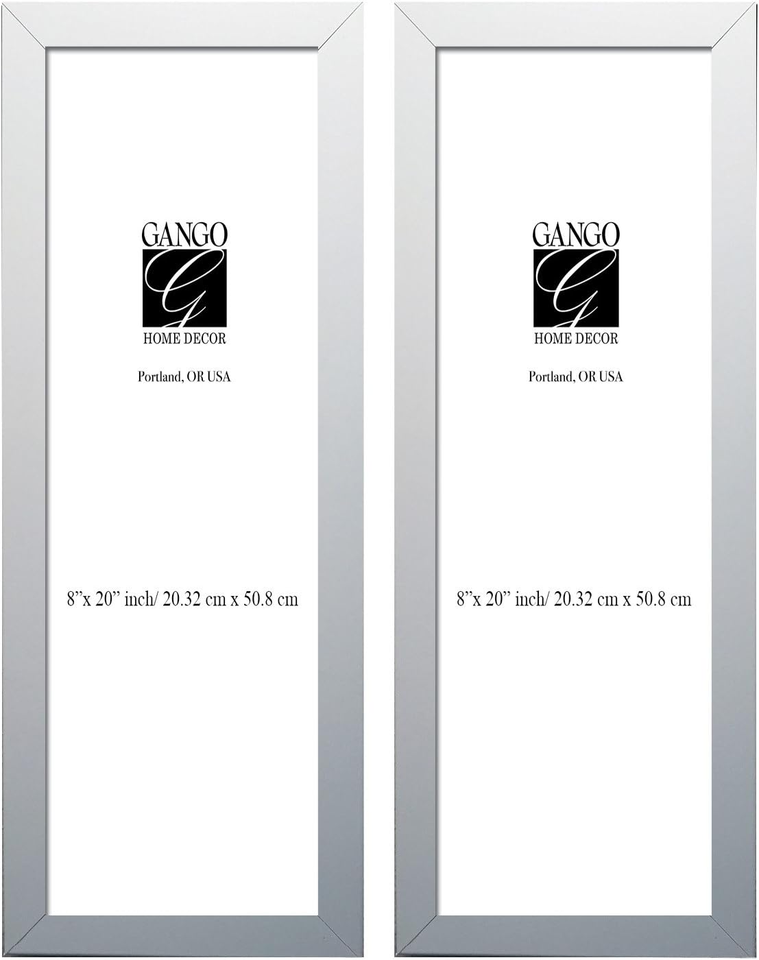 Amazon.com - Gango Home Décor Two 8x20in Solid White Wood Frame; Ready ...