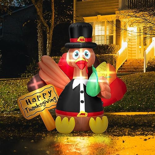 Amazon.com: VIVOHOME 6ft Height Happy Thanksgiving Inflatable LED ...