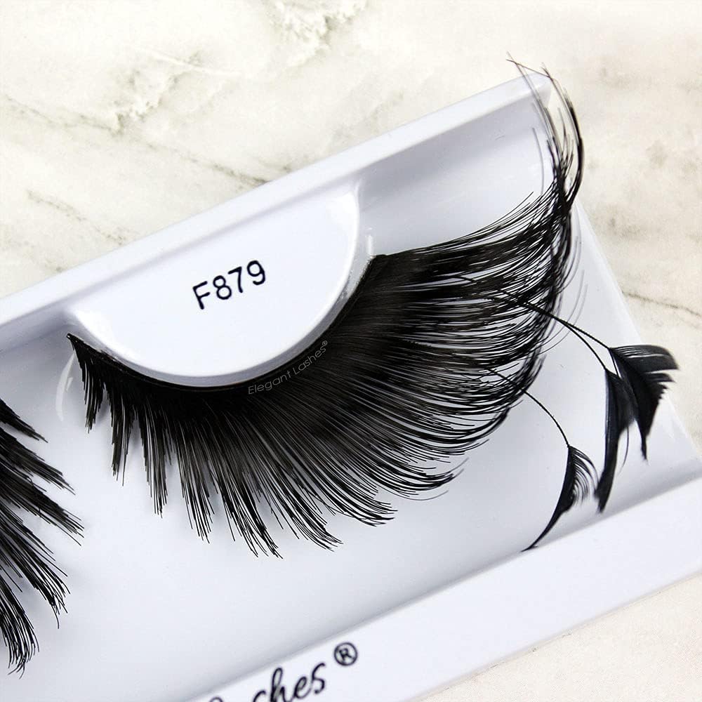 Amazon.com: Elegant Lashes D110 (Long Criss-Cross False Eyelashes with ...