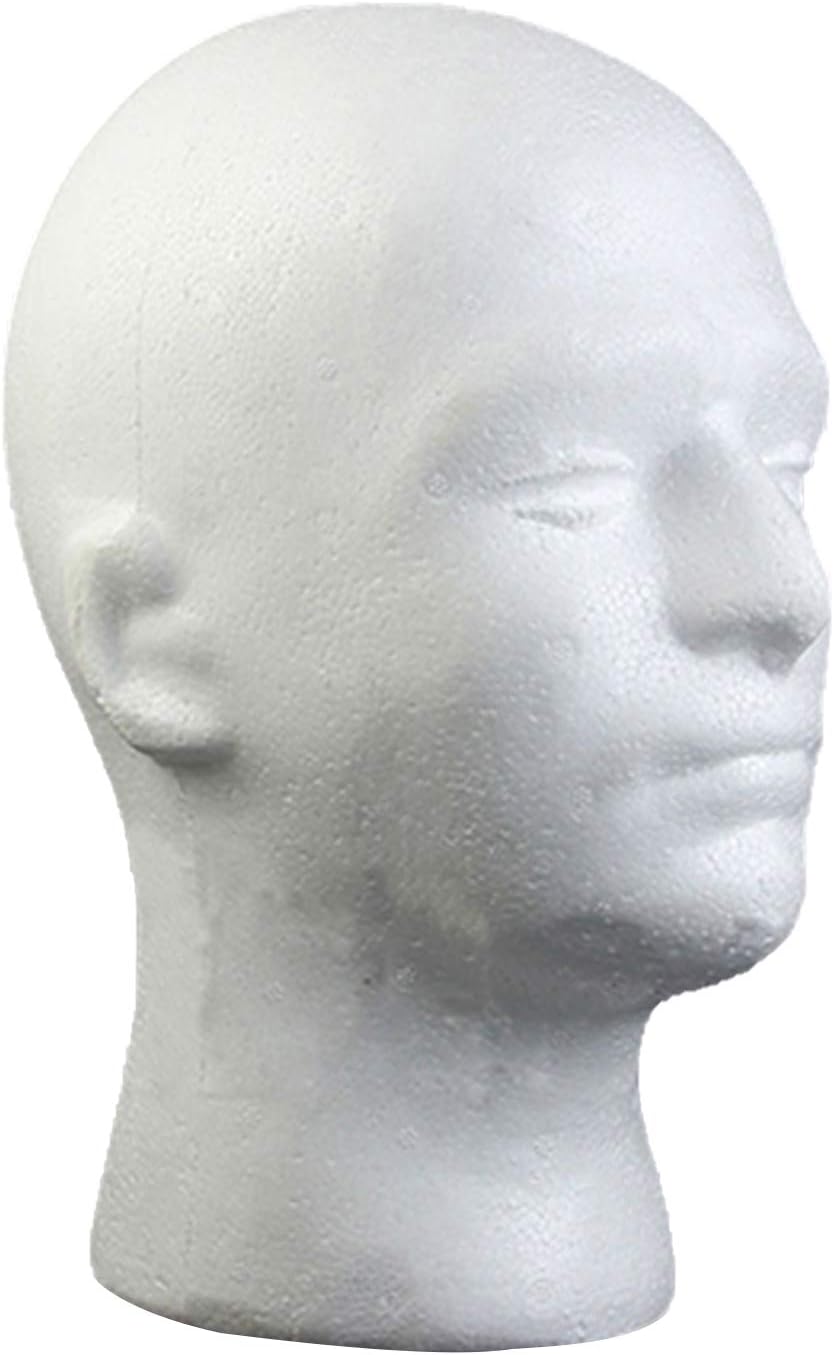 Amazon.com: Si Fi PVC Male Mannequin Head Metallic Grey Male Manikin ...