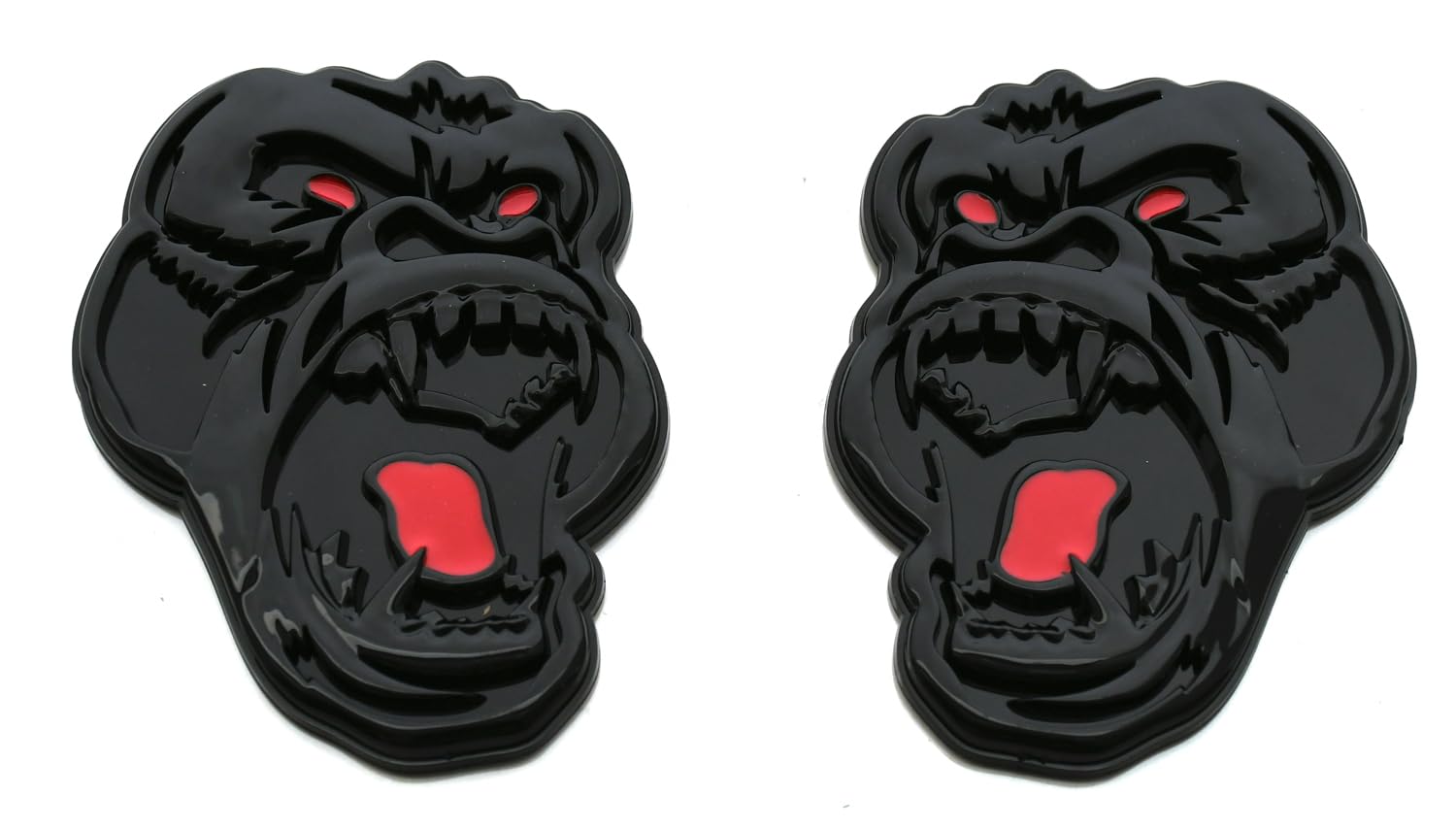 Amazon.com: 2Pcs Angry Gorilla Ape Emblems 3D Car Truck Motorcycles ...