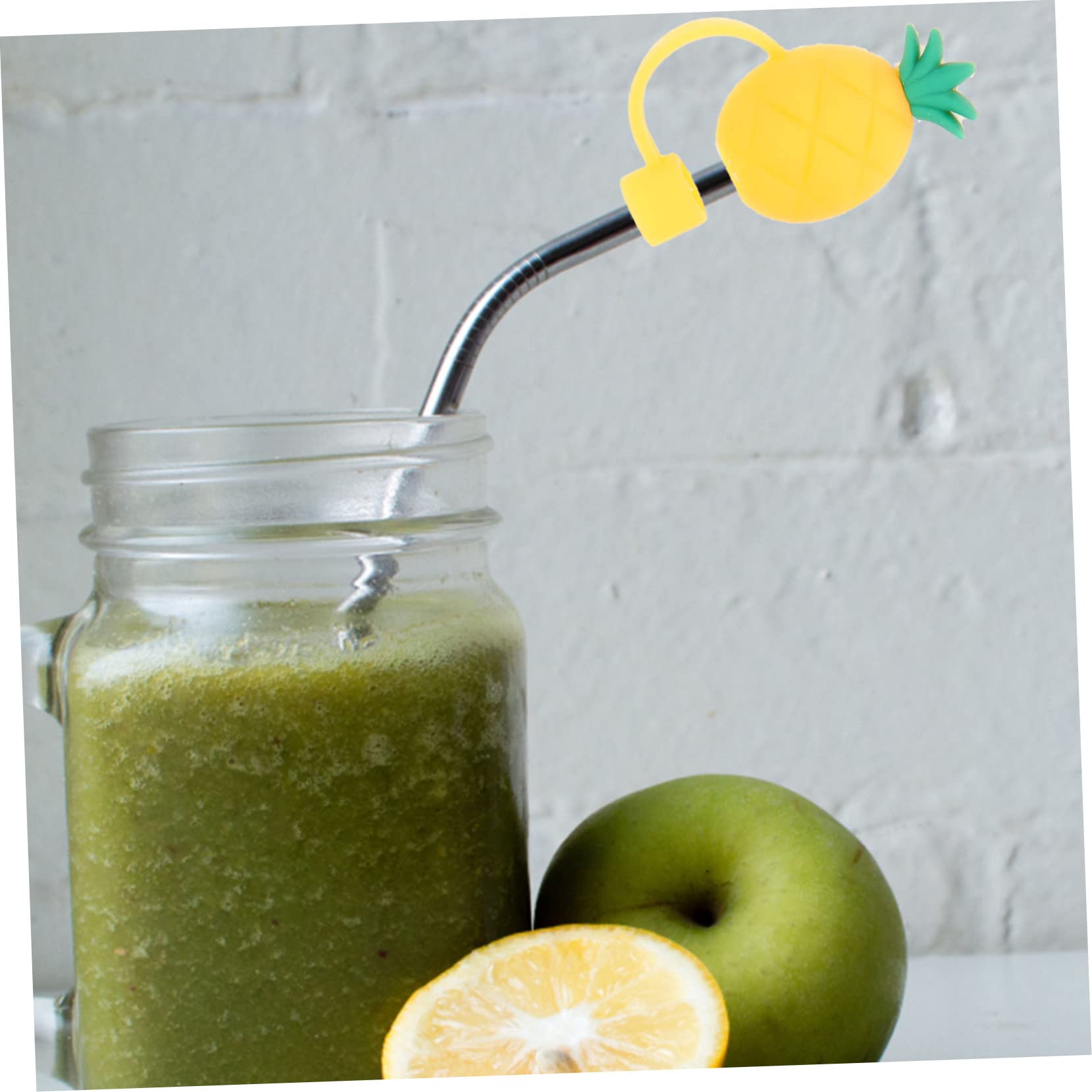 Straw Caps 5-Piece Avocado & Protectors - Cute Cup Decor For Kitchen ...