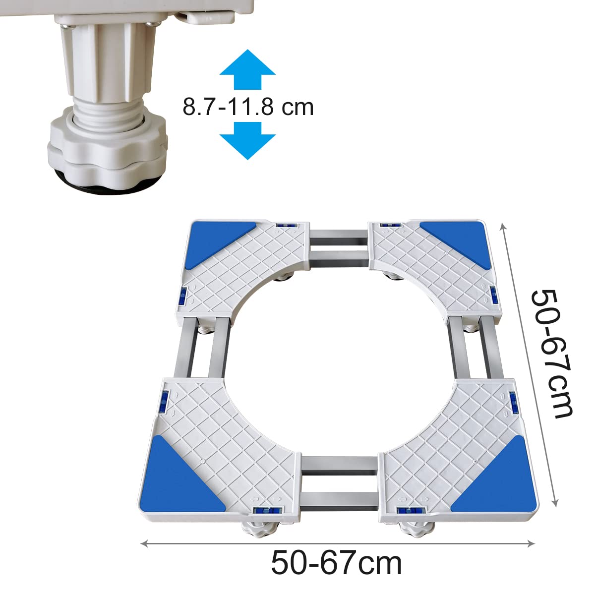 Buy Glenmore Washing Machine Fridge Trolley: 4 Dual Wheels 8 Dolly Feet ...