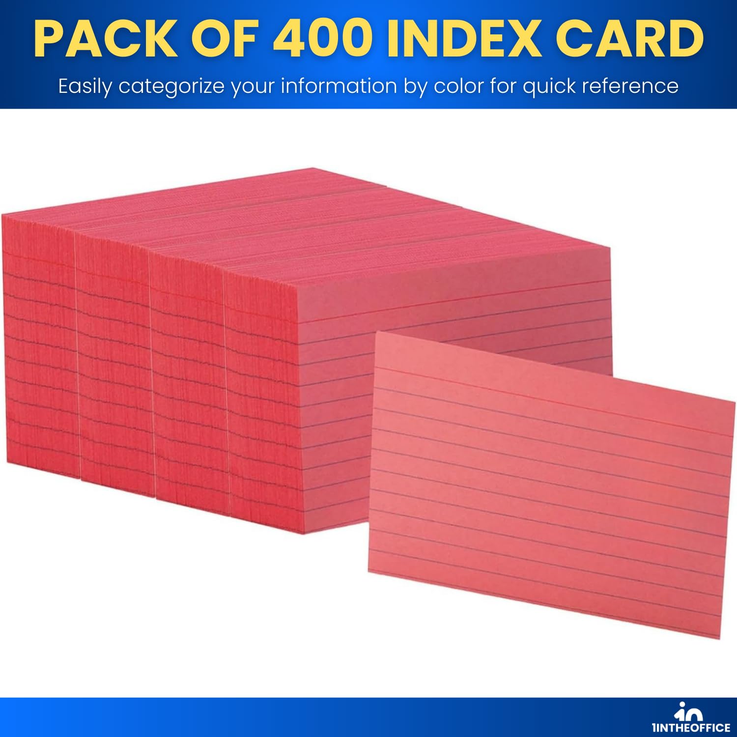 Snapklik.com : 1InTheOffice Index Cards 3x5