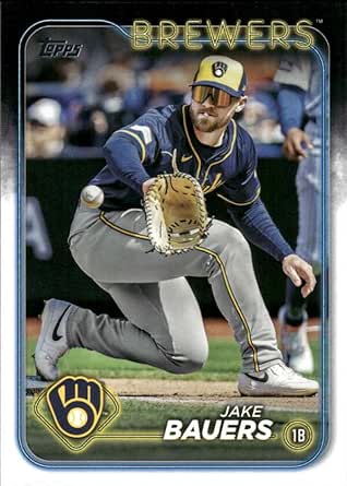 Amazon.com: 2024 Topps Update #US206 Jake Bauers NM-MT Brewers Baseball ...