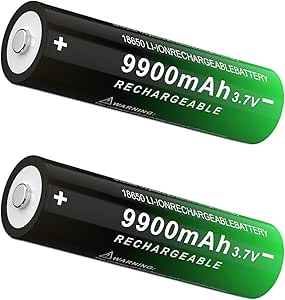 Amazon.com: CWGQQ 18650 Rechargeable Battery 9900mah 3.7v Batteries 18650 Top for flashlights ...