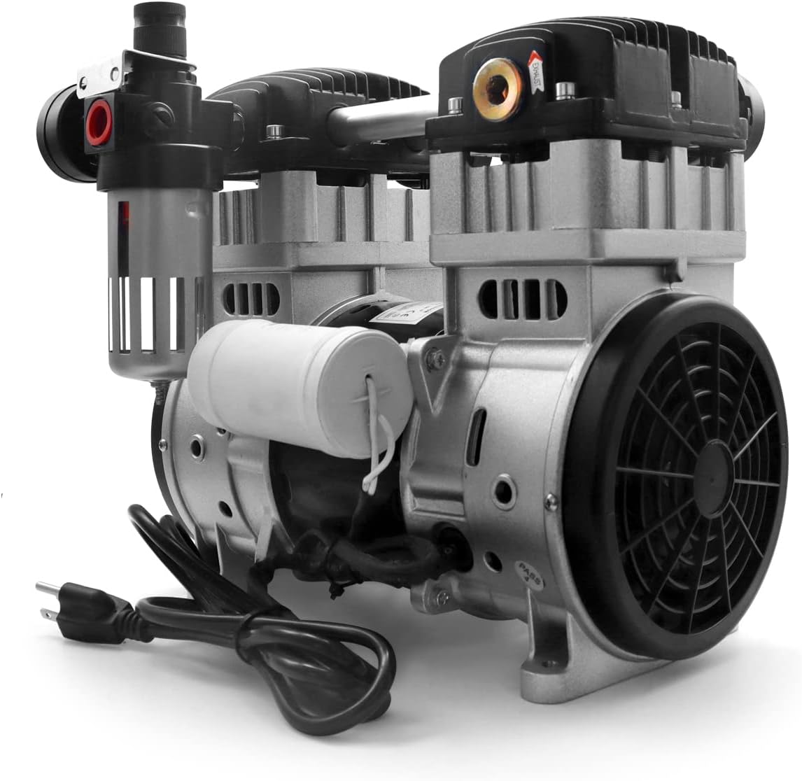 Oil-Free Air Tools Air Compressor Silent Pump 1200W Piston High Flow ...