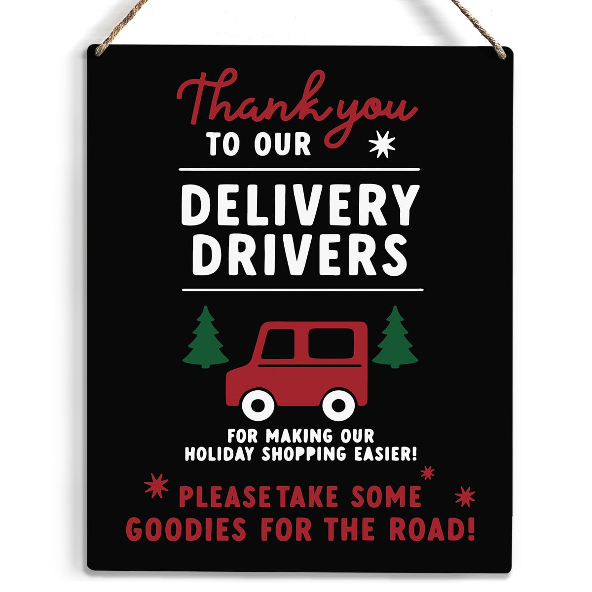 Snapklik.com : Rustic Delivery Driver Sign, Thank You Gifts Delivery ...
