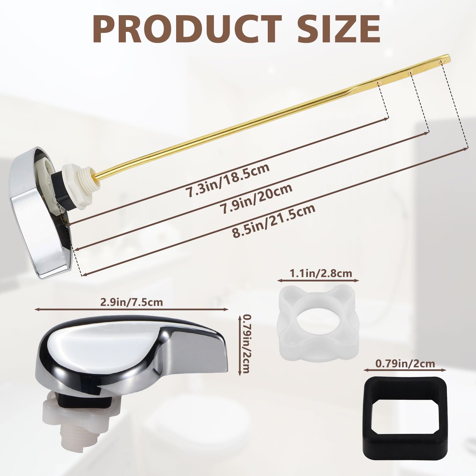 Front Mount Toilet Handle Replacement Metal Toilet Lever Universal ...