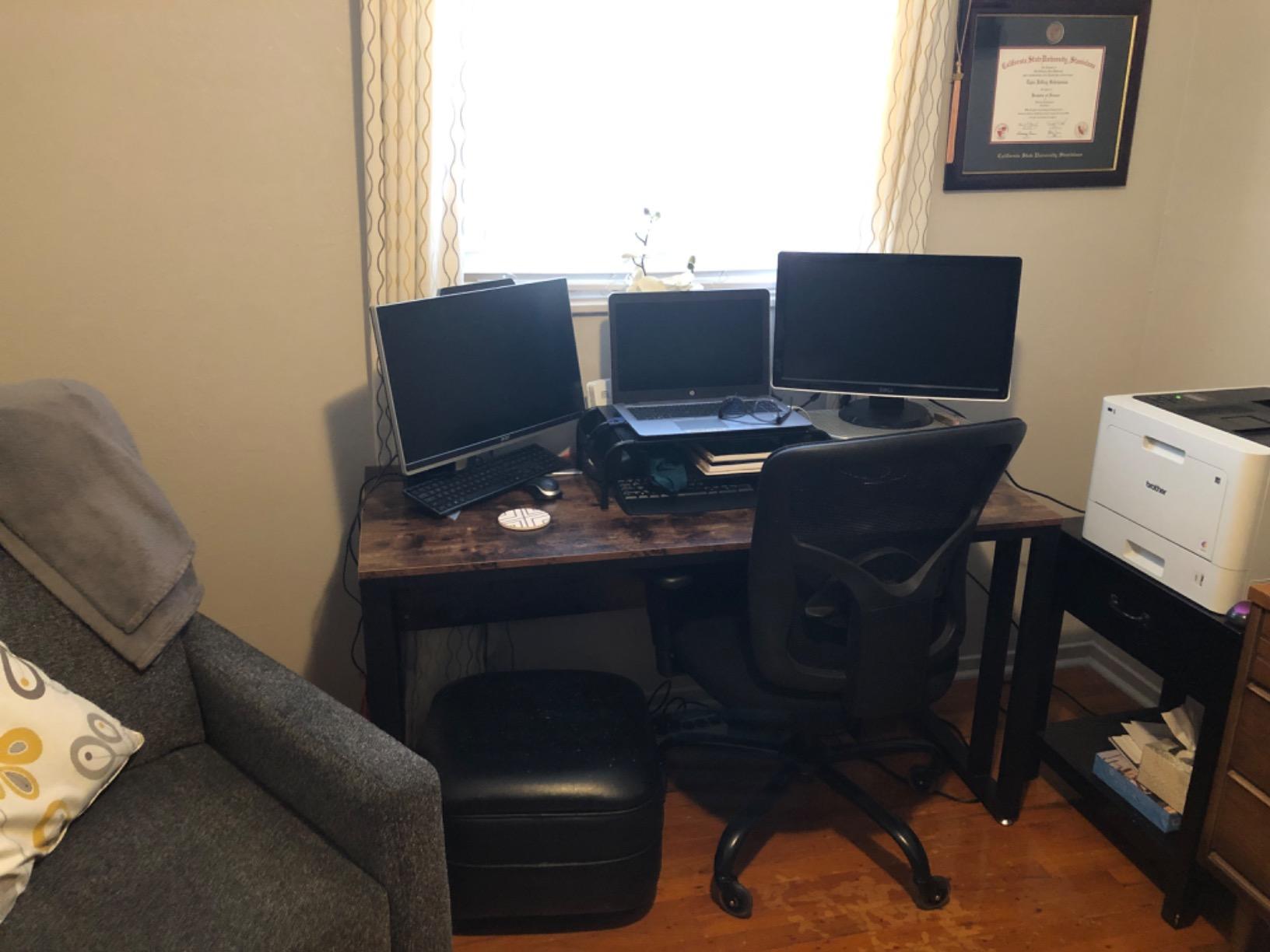 Amazon.com: Tribesigns Computer Desk, 55 inch Vintage Large Office Desk ...