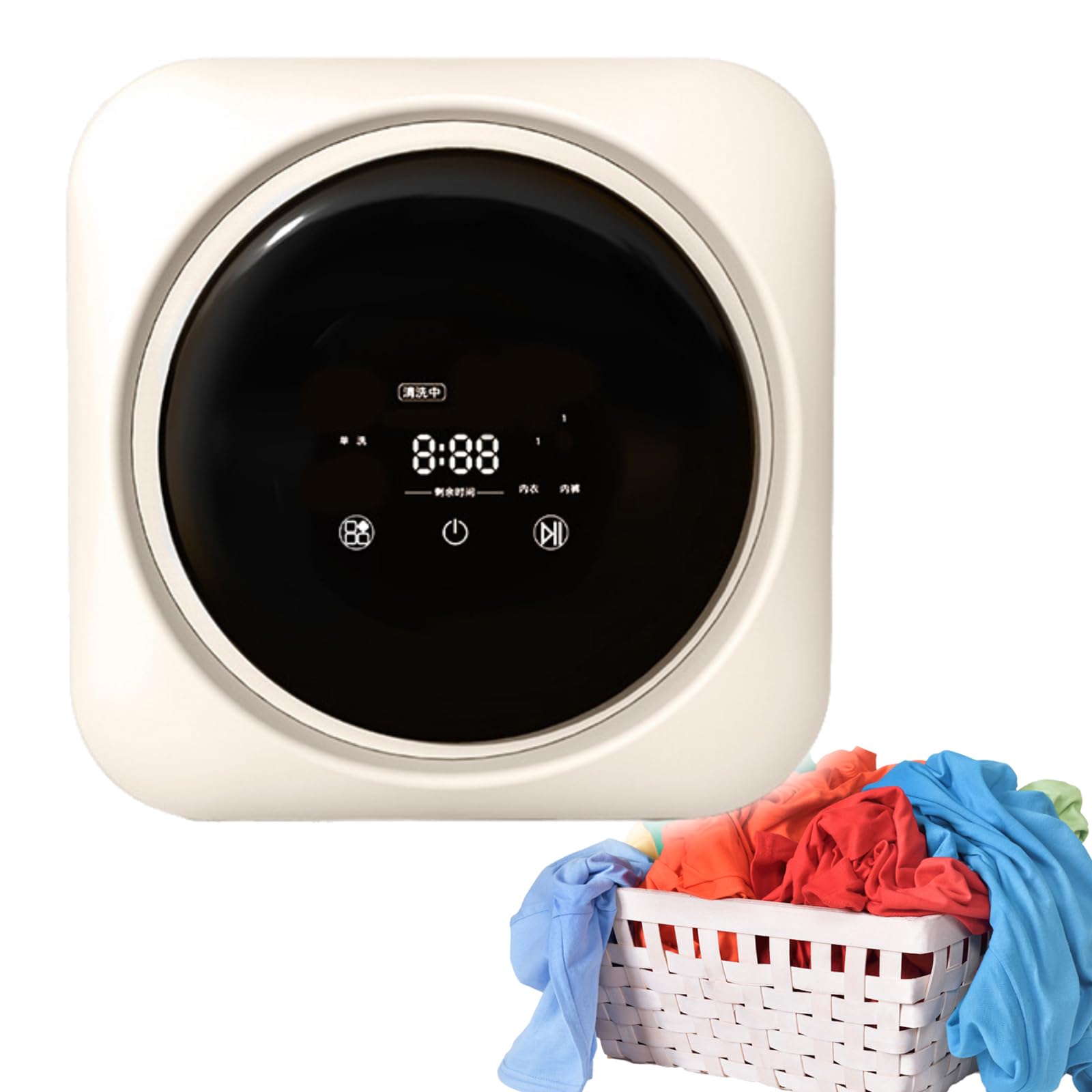 Mini Electric Tumble Washer Dryer - 3.5L Automatic Laundry Machine and ...