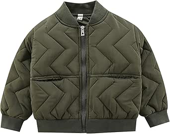 Amazon.com: Toddler Baby Boys Bomber Jacket Thick Puffer Down Kids ...