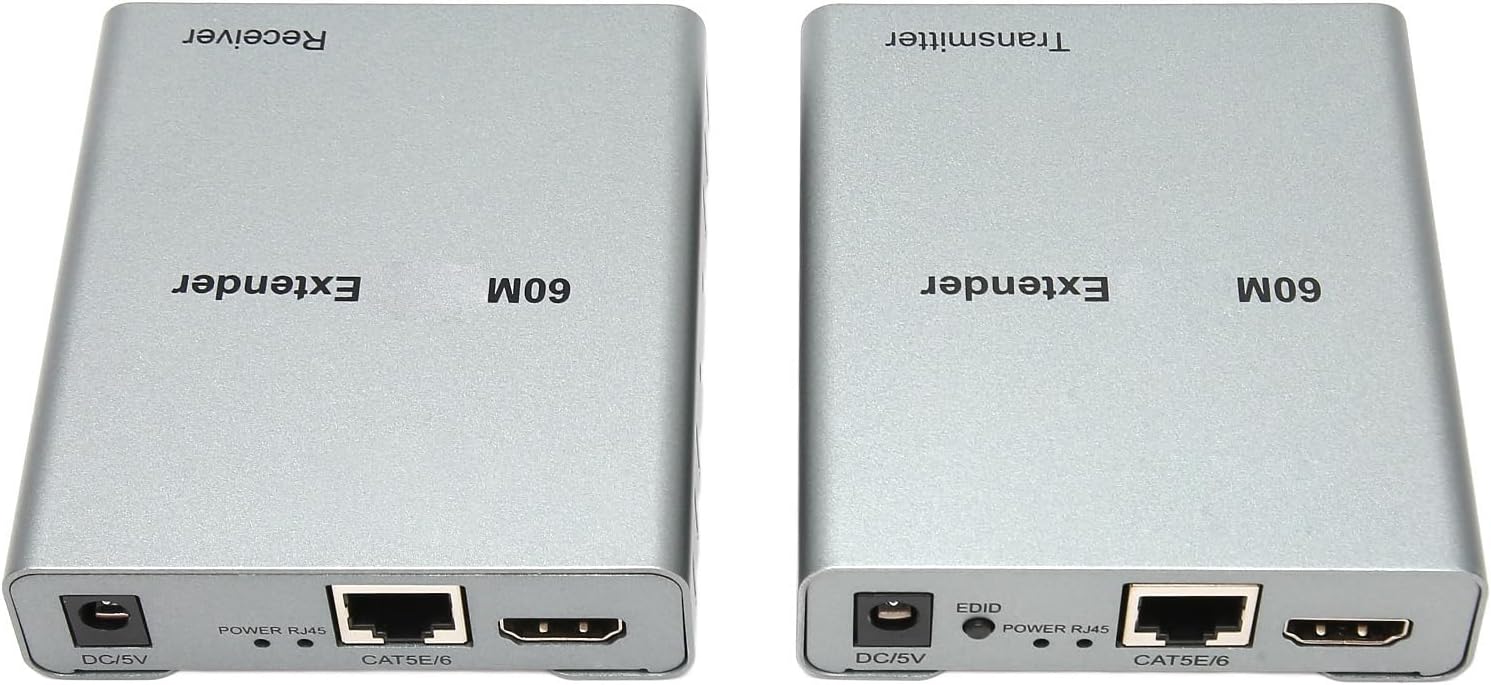 Amazon.com: HDMI KVM USB Extender Over Cat6 7 Up to 60m, Cat5e Up to ...