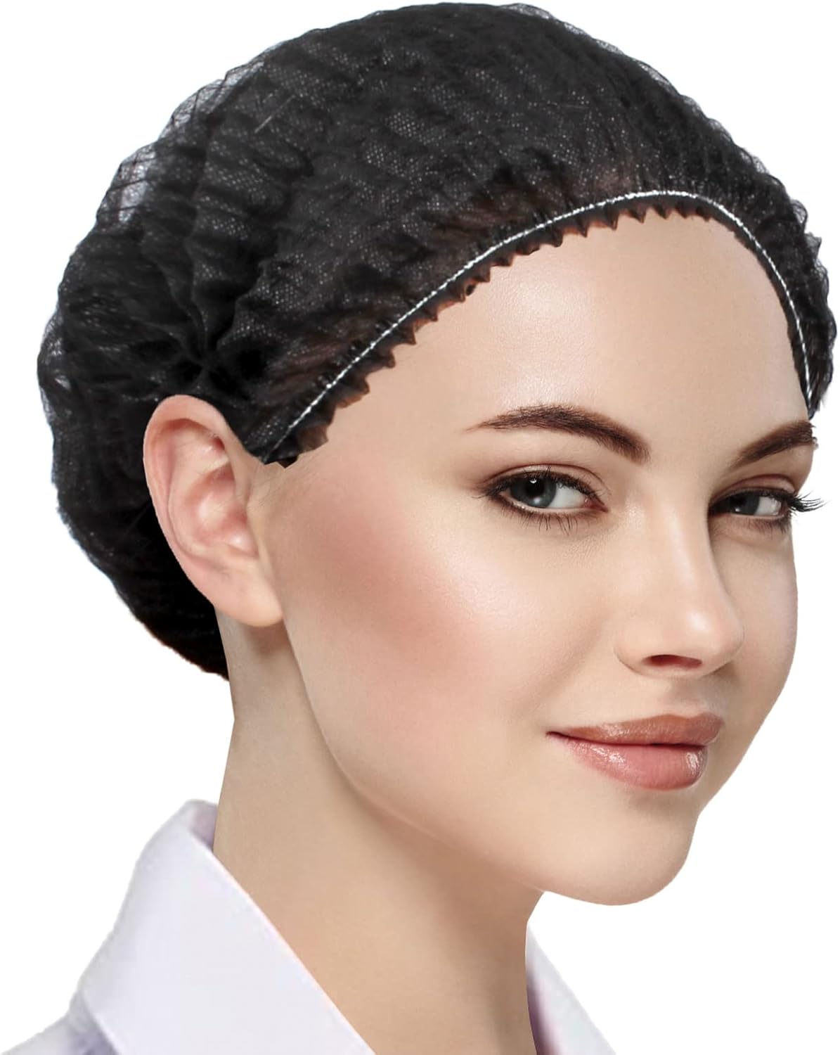 100 Pieces Disposable Non-Woven Clip Caps Mob caps hairnets Head Cover ...