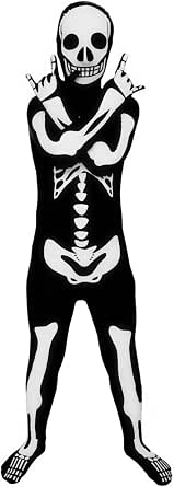 Amazon.com: Fasyou Glow in The Dark Halloween Skeleton Costume for Kids ...
