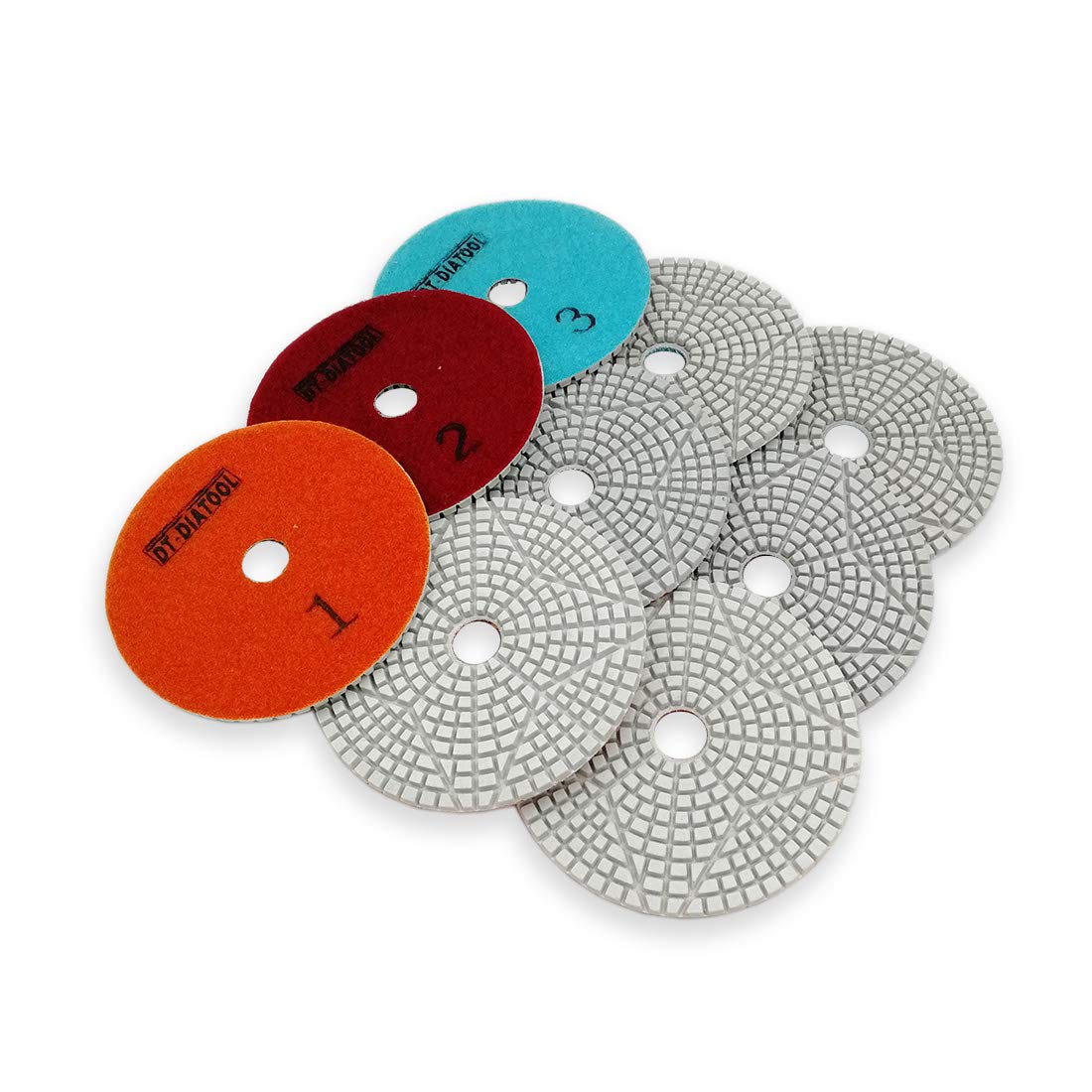 Snapklik.com : DT-DIATOOL Diamond 3 Step Polishing Pads 4 Inch For ...