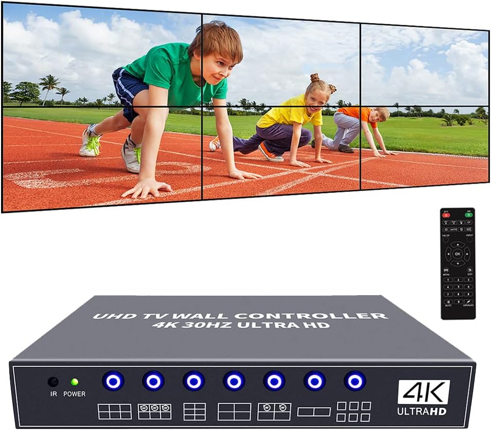 Amazon.com: ISEEVY 4K UHD Video Wall Controller 2x3 3x2 2x2 TV Wall ...