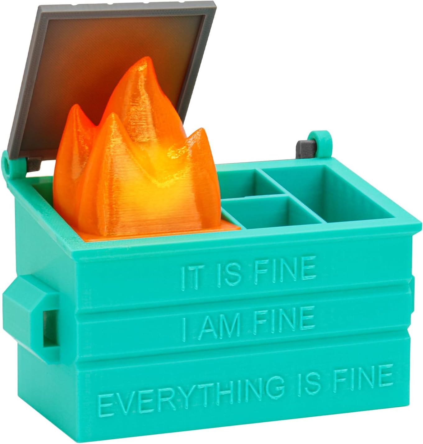 Amazon.com: Dalycro Dumpster Fire Pencil Holder Fun Desk Accessories ...