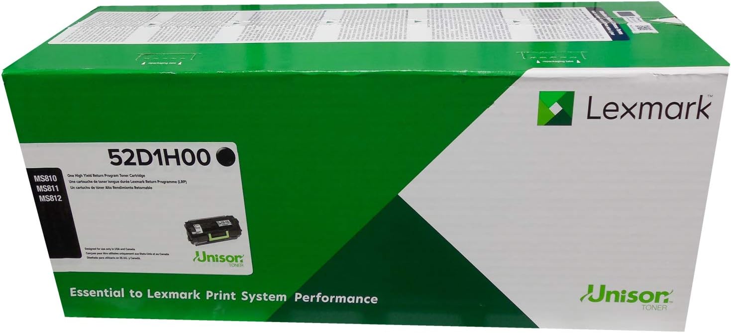 Genuine Original Lexmark Brand 521H High Yield Toner Cartridge (52D1H00 ...