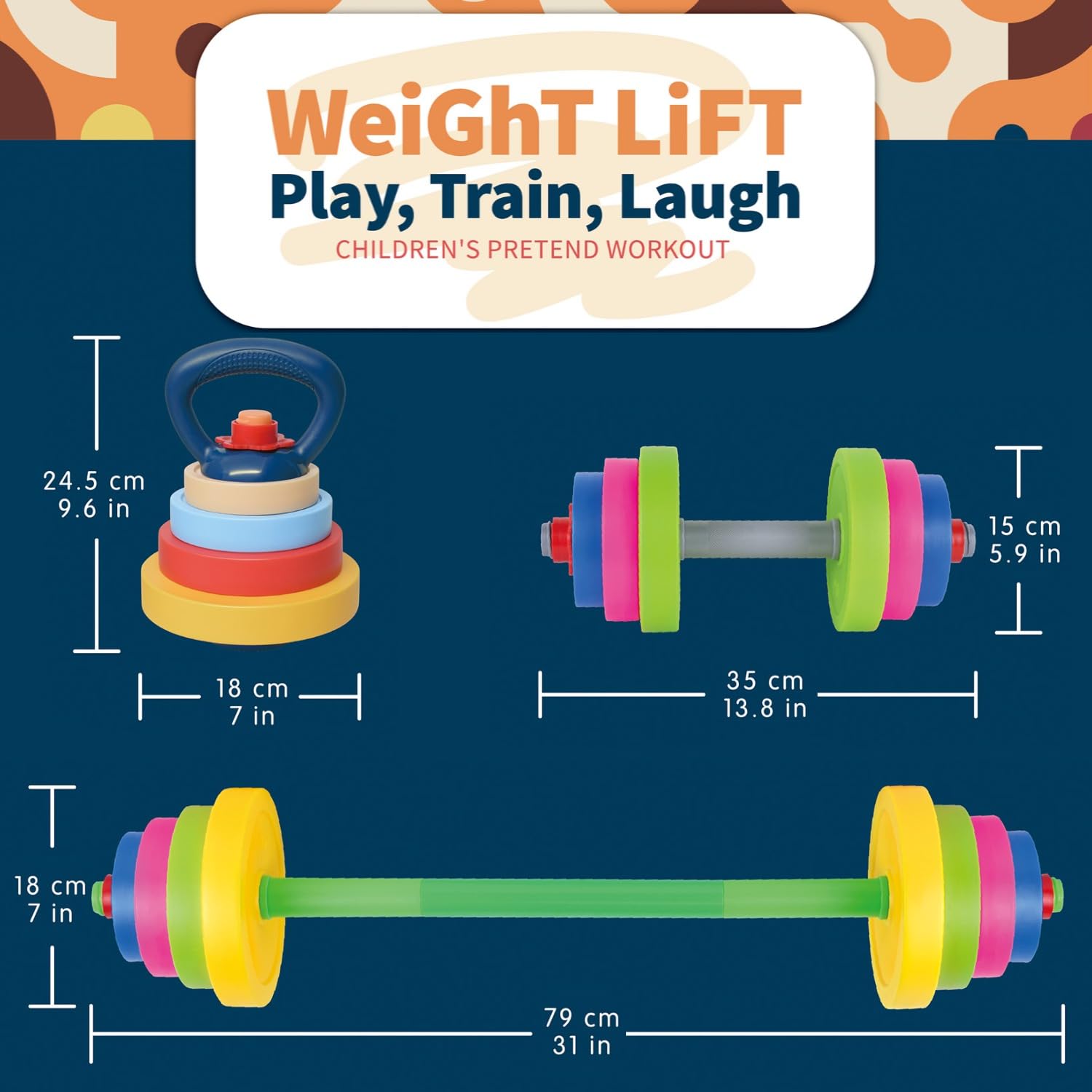Snapklik.com : Kids Exercise Weight Set - 3-in-1 Adjustable Workout Toy ...