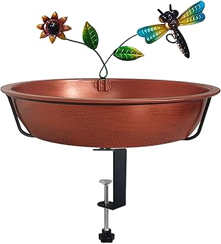 Amazon.com: Keygift Deck Bird Bath for Outside, 13 Inch Large Antique ...