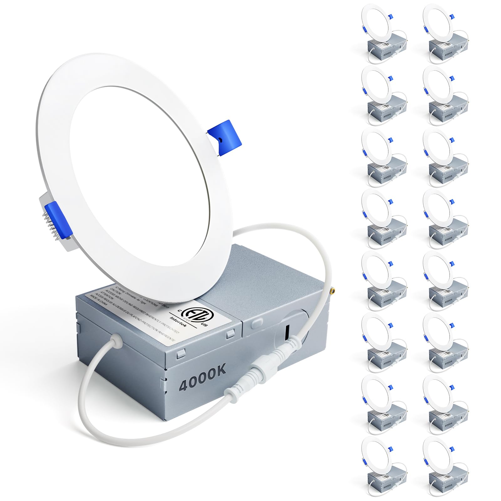 Snapklik.com : Ensenior 16 Pack 4 Inch LED Recessed Ceiling Light