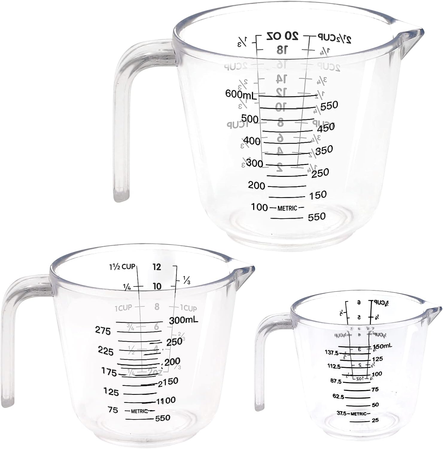 Plastic Measuring Jug, BPA Free Measuring Cups,Measuring Cup Jugs for ...