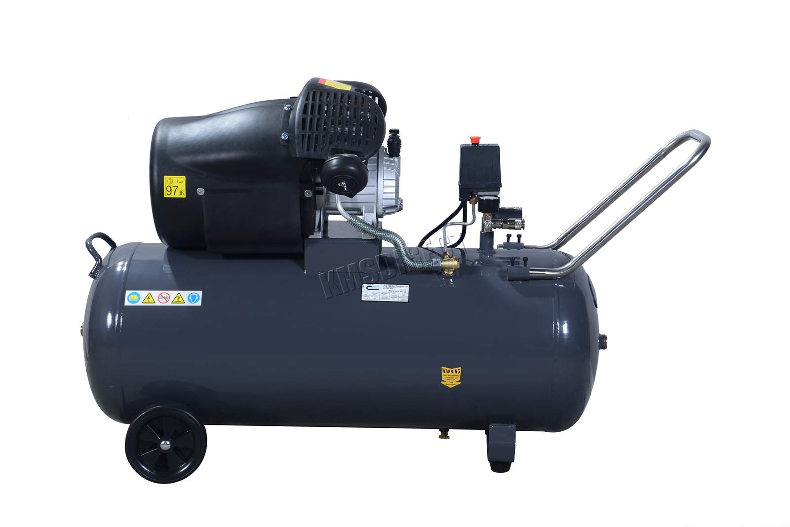 SwitZer Air Compressor 100L Litre LTR Tank 3HP 8 BAR Pressure 230V 50HZ ...
