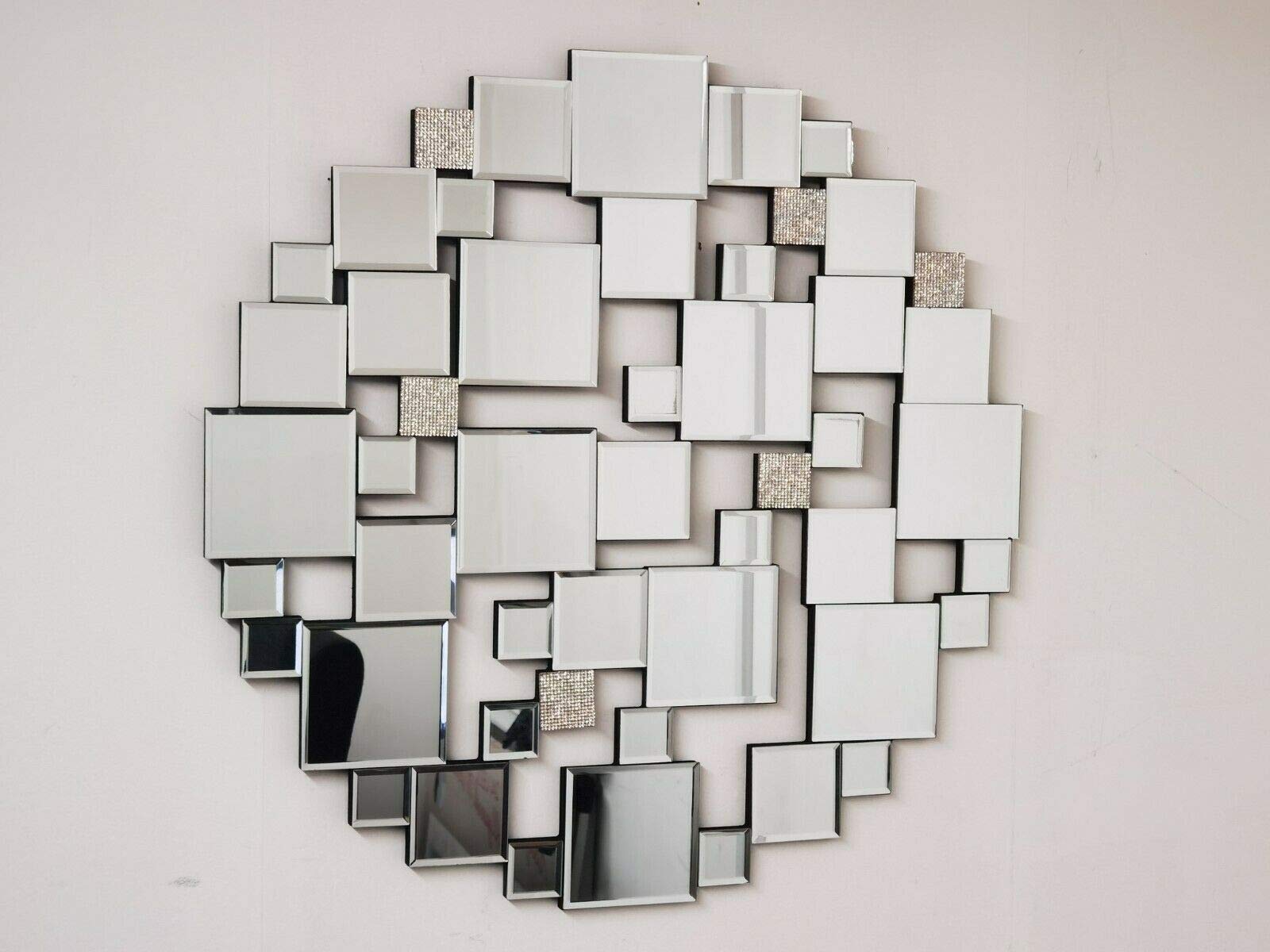 Deenz Modern Round Square Cut Outs Lounge Bathroom Venetian Glitz ...