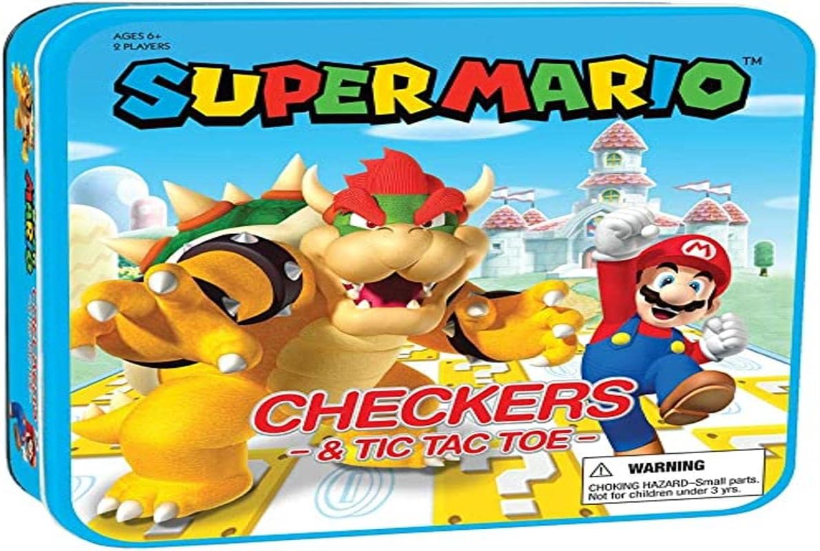 Amazon.com: USAOPOLY Super Mario Checkers & Tic-Tac-Toe Collector's ...