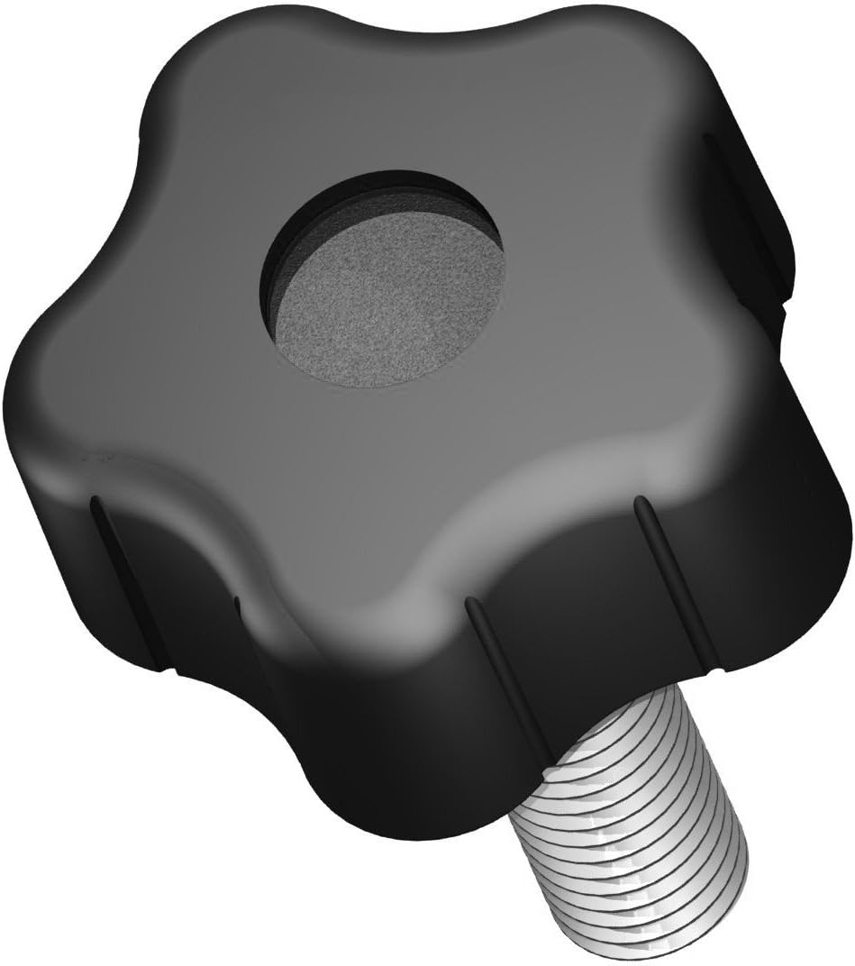 Amazon.com: 1.89" Soft Touch Ergo Star Knob, 1/4-20 x 1.25" Steel, Zinc Insert (10 Pack ...