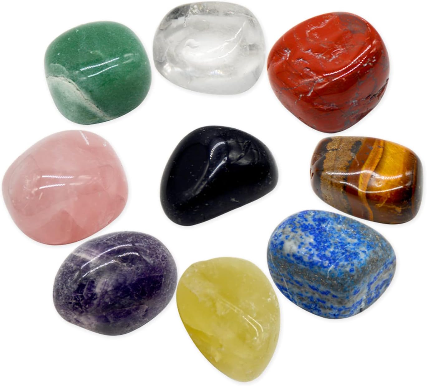 Cristales y piedras curativas juego de 9 piedras de cristal de chakra ...